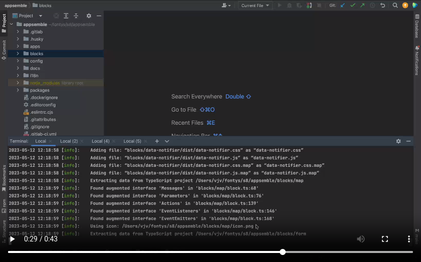 The development server is here - Appsemble